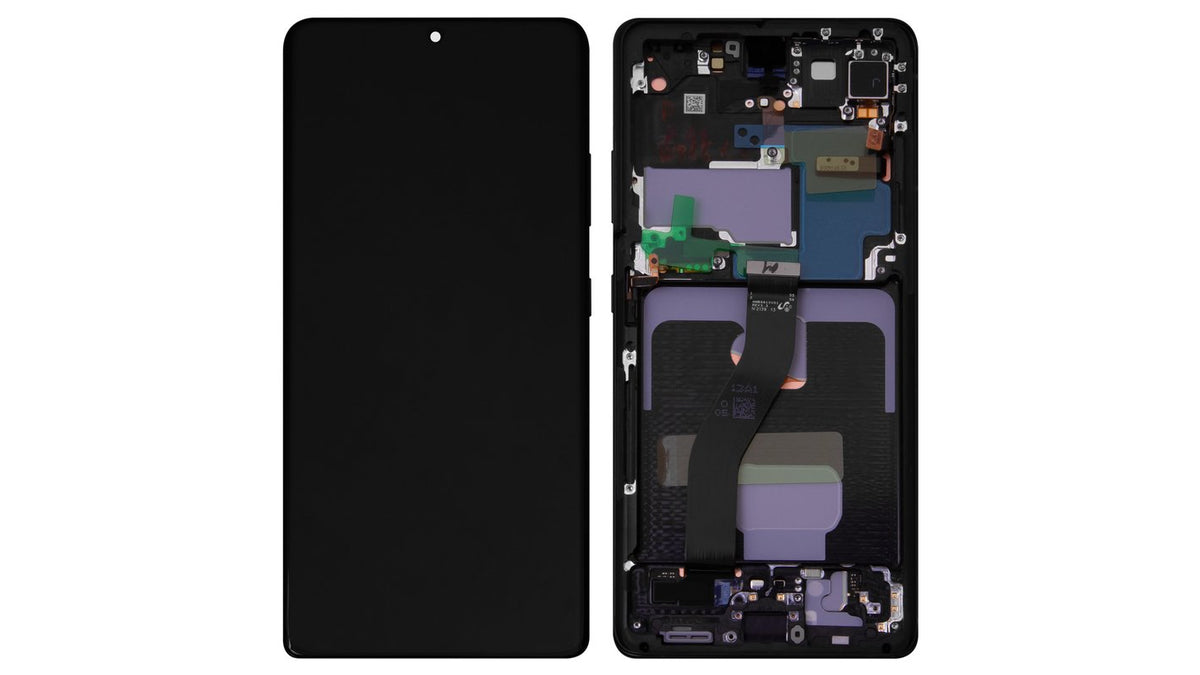 SAMSUNG GALAXY S21 ULTRA TOUCH+LCD+FRAME PHANTOM BLACK SERVICE PACK ...